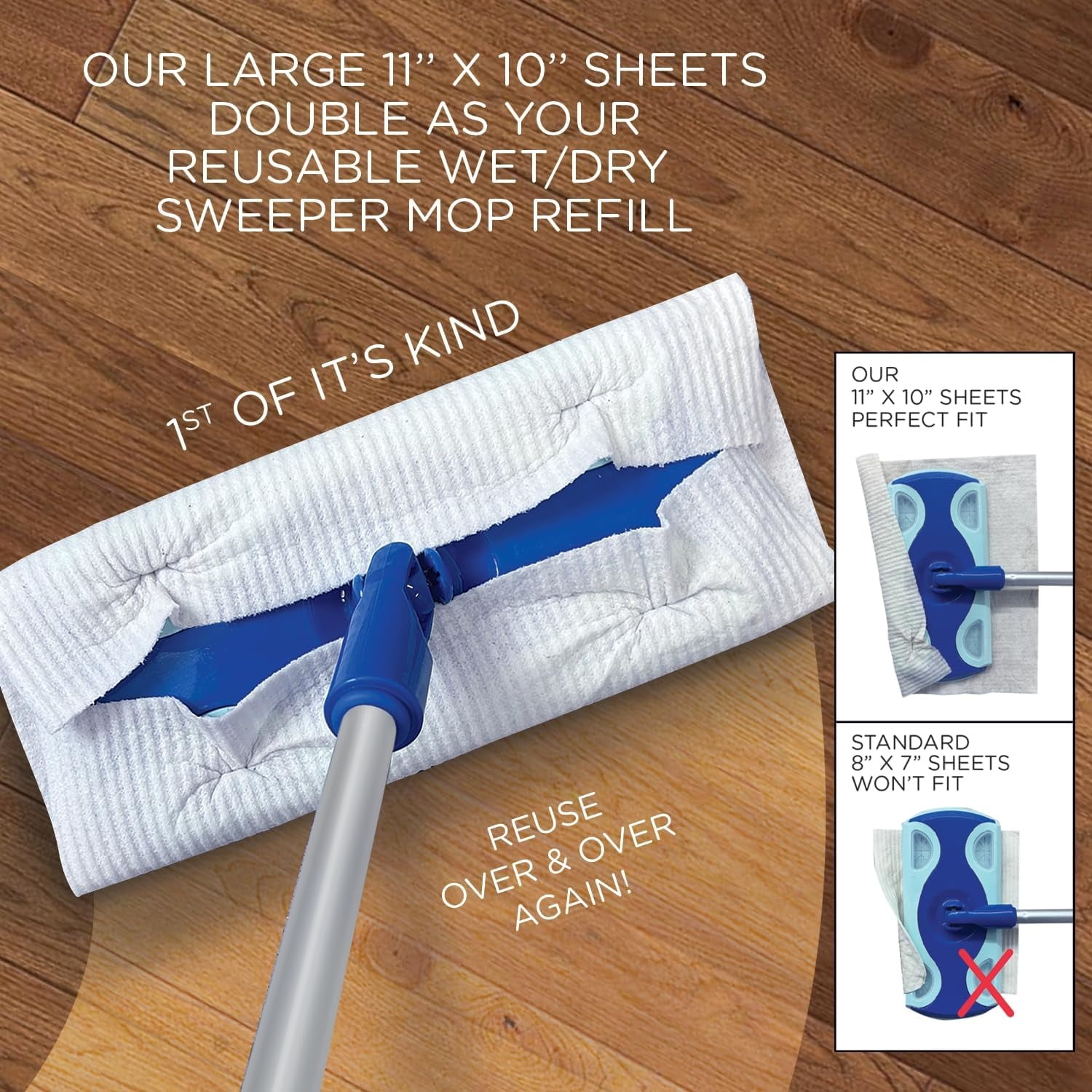 30 Reusable Cleaning Cloths, 11" x 10", Ultra Absorbent Cellulose ...