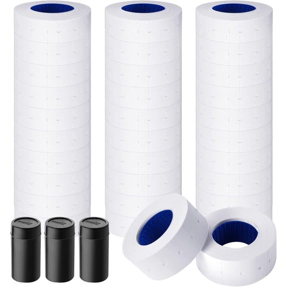 30 Rolls 15000pcs White Price Gun Labels for Mx-5500 Labeller White ...