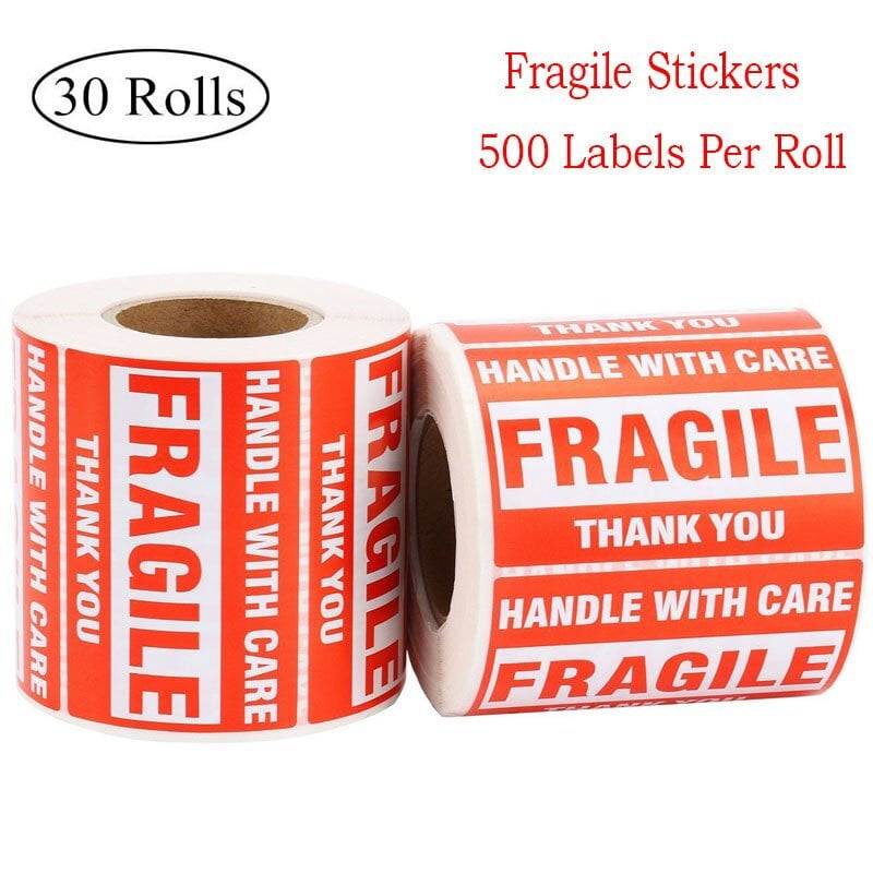 30 Rolls 2x3 Fragile Stickers Handle with Care Thank You 500/Roll Shipping Label - Walmart.com