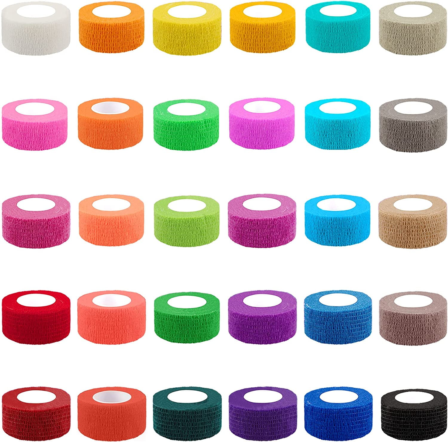 30 Rolls Self Adherent Wrap Stretch Bandages Self Adhesive Bandage Wrap ...
