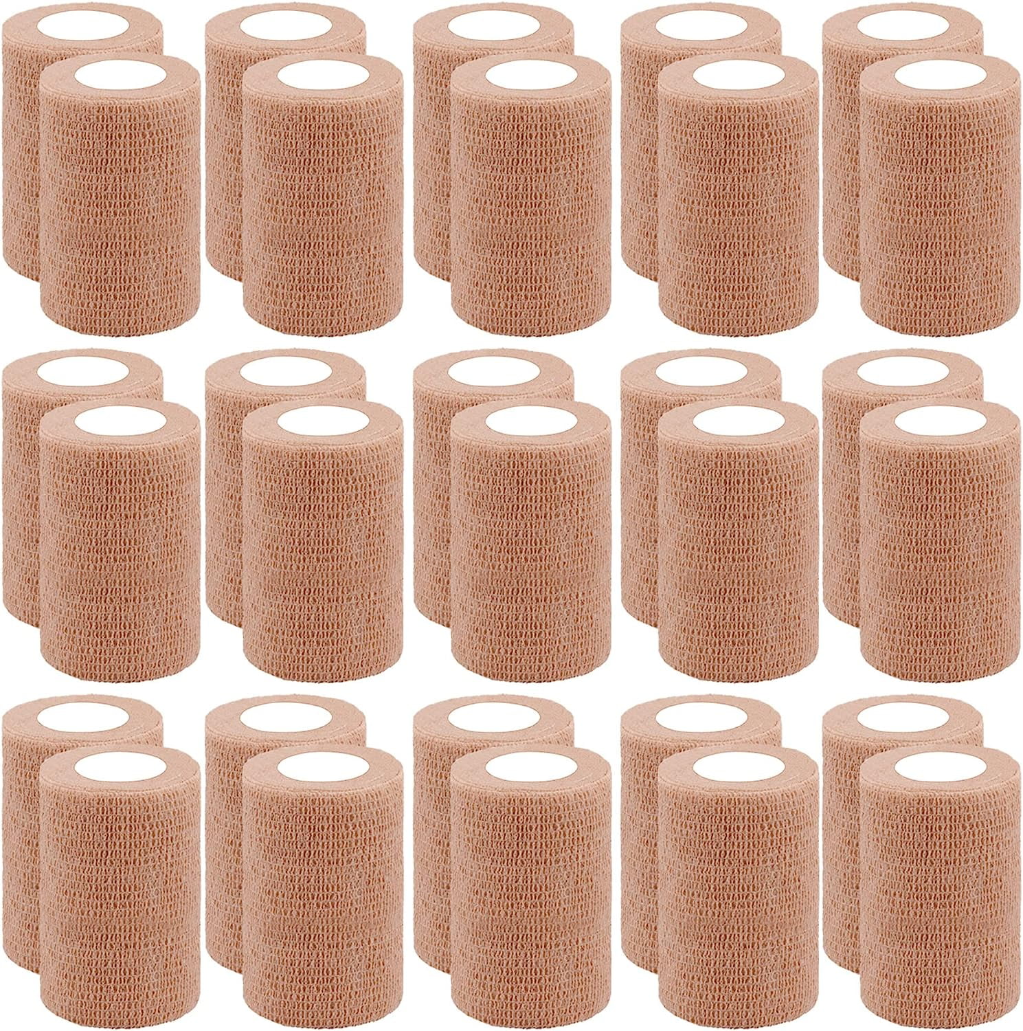 30 Rolls Self Adhesive Bandage Wrap 3 Inch Self Adherent Wrap Stretch ...