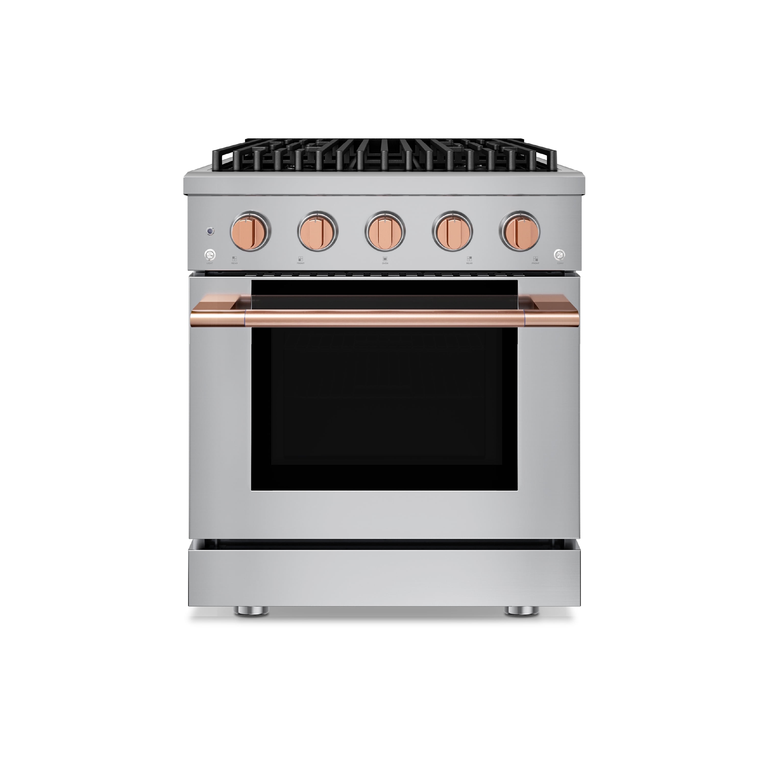 30" Rose Gold Gas Range 4 Burners (20,000 BTU) 4.2 cu.ft Convection ...