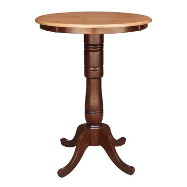 Sunny Designs Rustic Doe Valley Wine Barrel Pub Table with Lazy Susan ...
