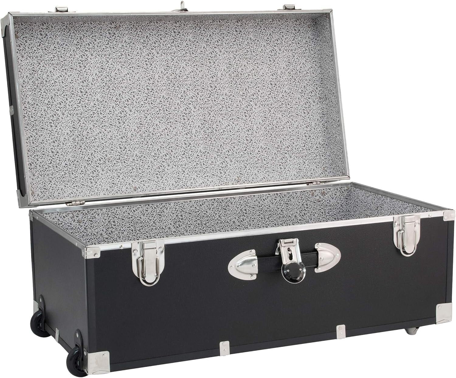 30" Rustic Romance Trunk with Wheels & Lock, Lockable, Latch Closure ...