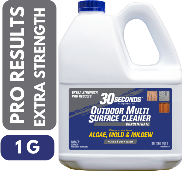30 SECONDS Outdoor Multi-Surface Cleaner Concentrate - Cleans Stains ...