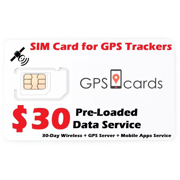 $30 SIM card kit for GPS Tracker - Mobile App + GPS + Data Service ...