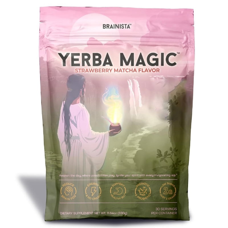30 Servings YerbaMagic Strawberry-Matcha Yerba Mate Instant Tea Powder ...