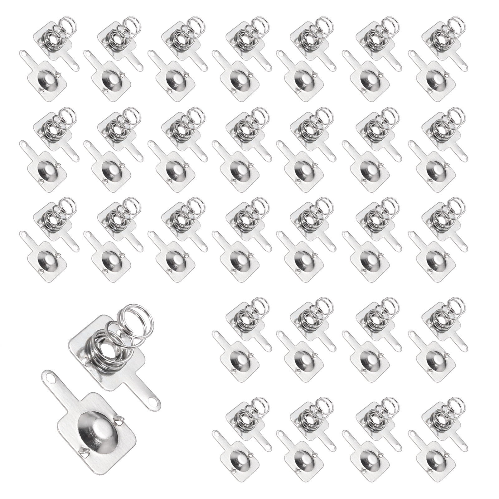 30 Set Battery Metal Spring Contact Plate 10mm x 9mm Positive Negative ...