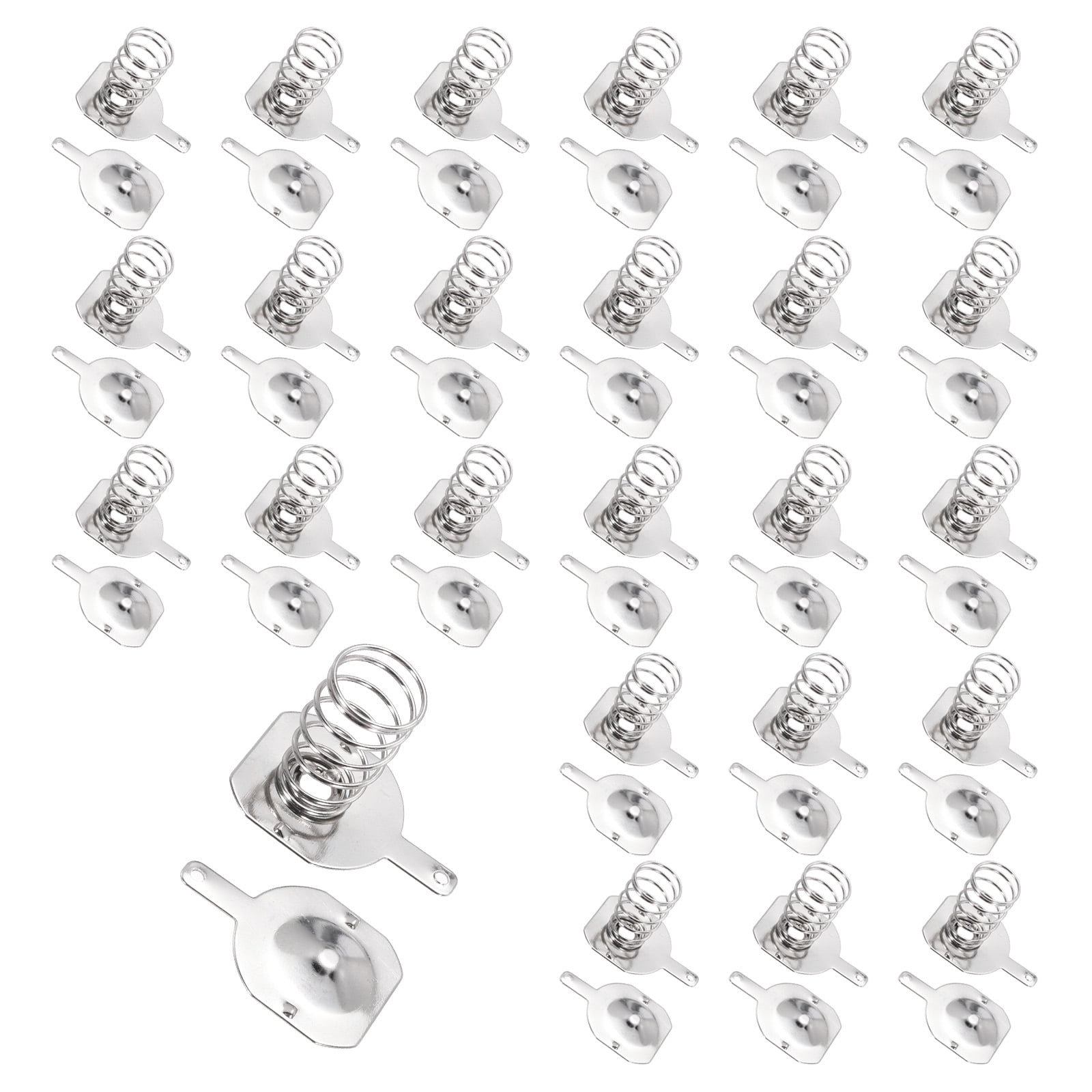 30 Set Battery Metal Spring Contact Plate 16.5mm x 16mm Positive ...