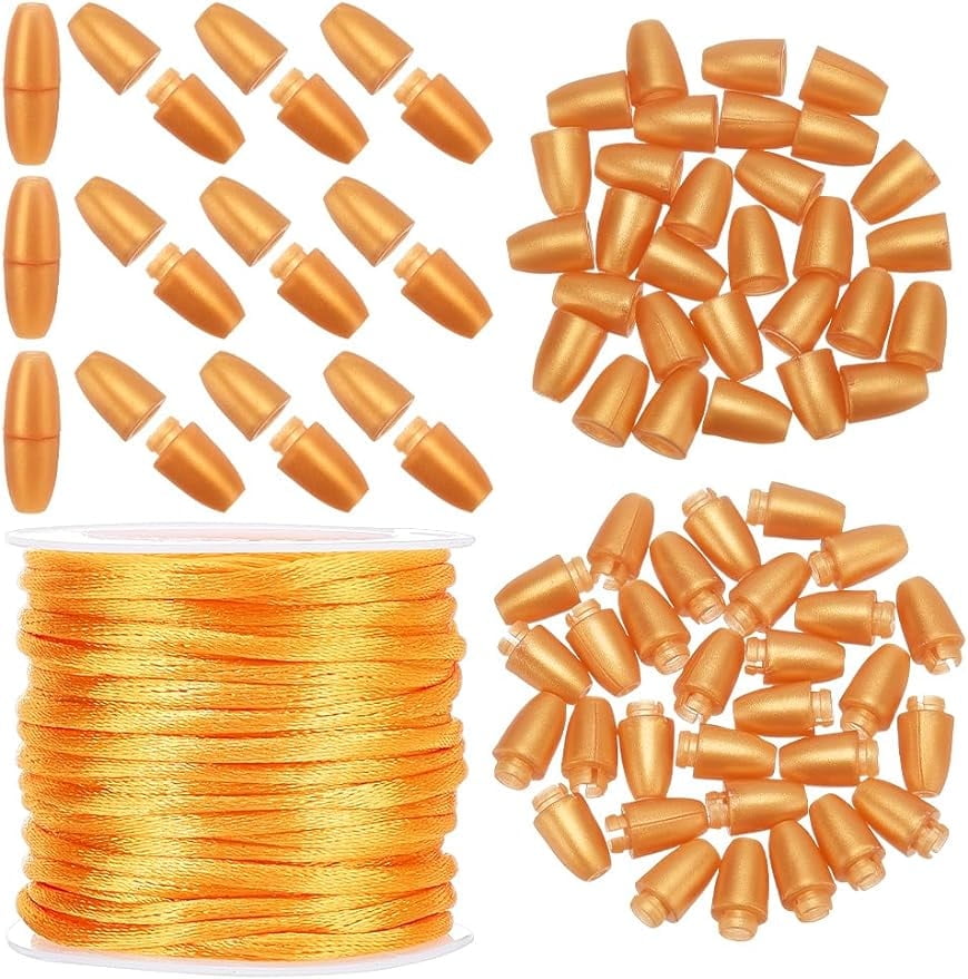 30 Set Breakaway Clasp for Lanyard 10m 2mm Gold Nylon Lanyard String ...