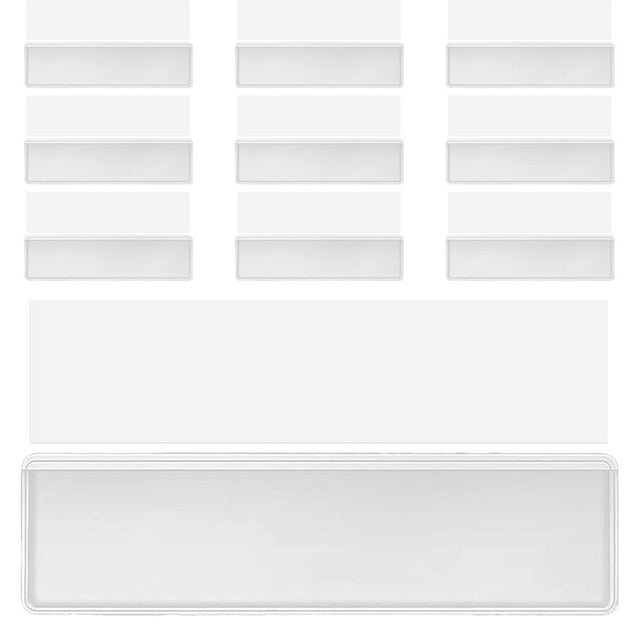 30 Set Clear Plastic Self Adhesive Label Holders with Paper Inserts for ...