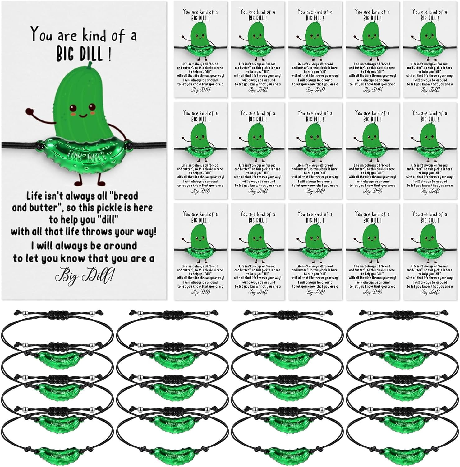 30 Set Employee Appreciation Gift Bulk Positive Pickle Bracelet End of ...