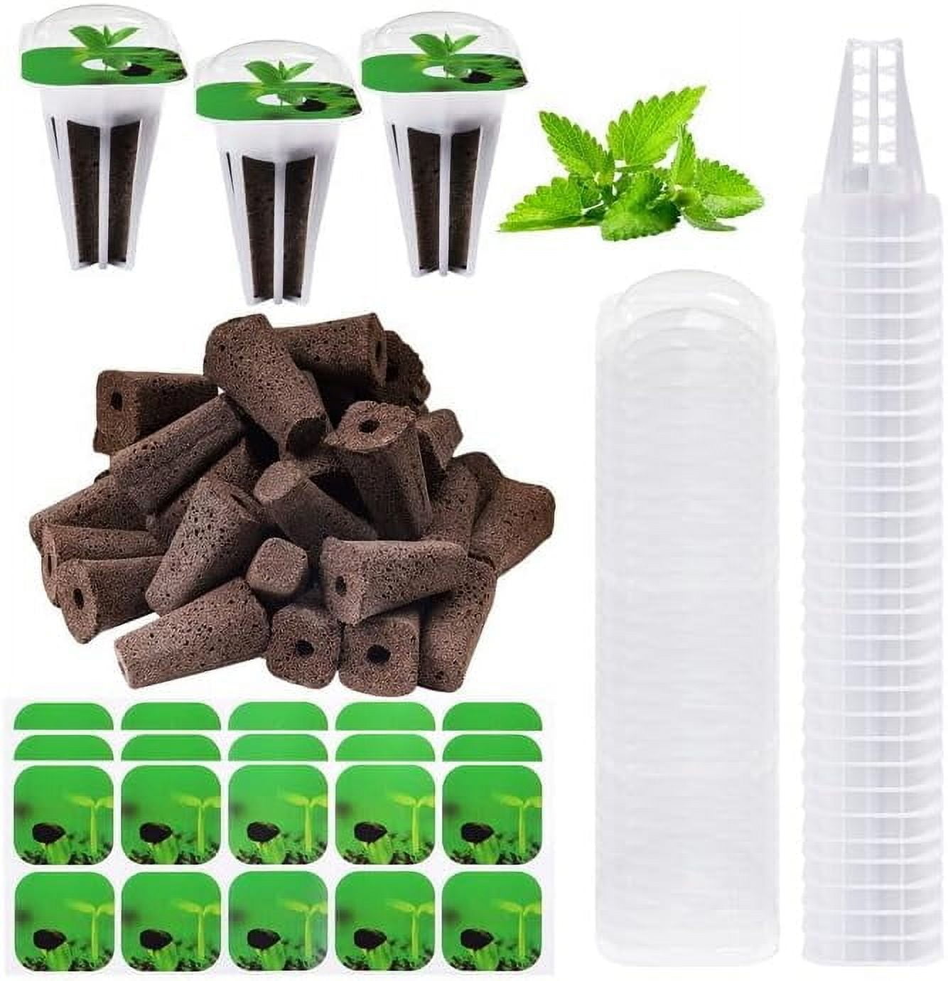30 Set Hydroponic Seed Pods Kit, Square Growth Sponges Plant Seed ...