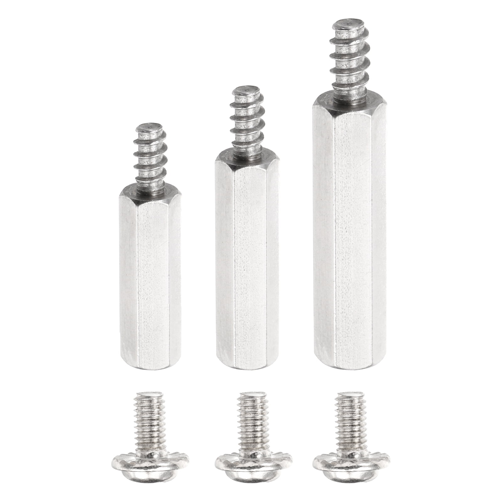 30 Set M3 x 10/15/20mm + 6mm Hex Motherboard Standoffs with Screw ...