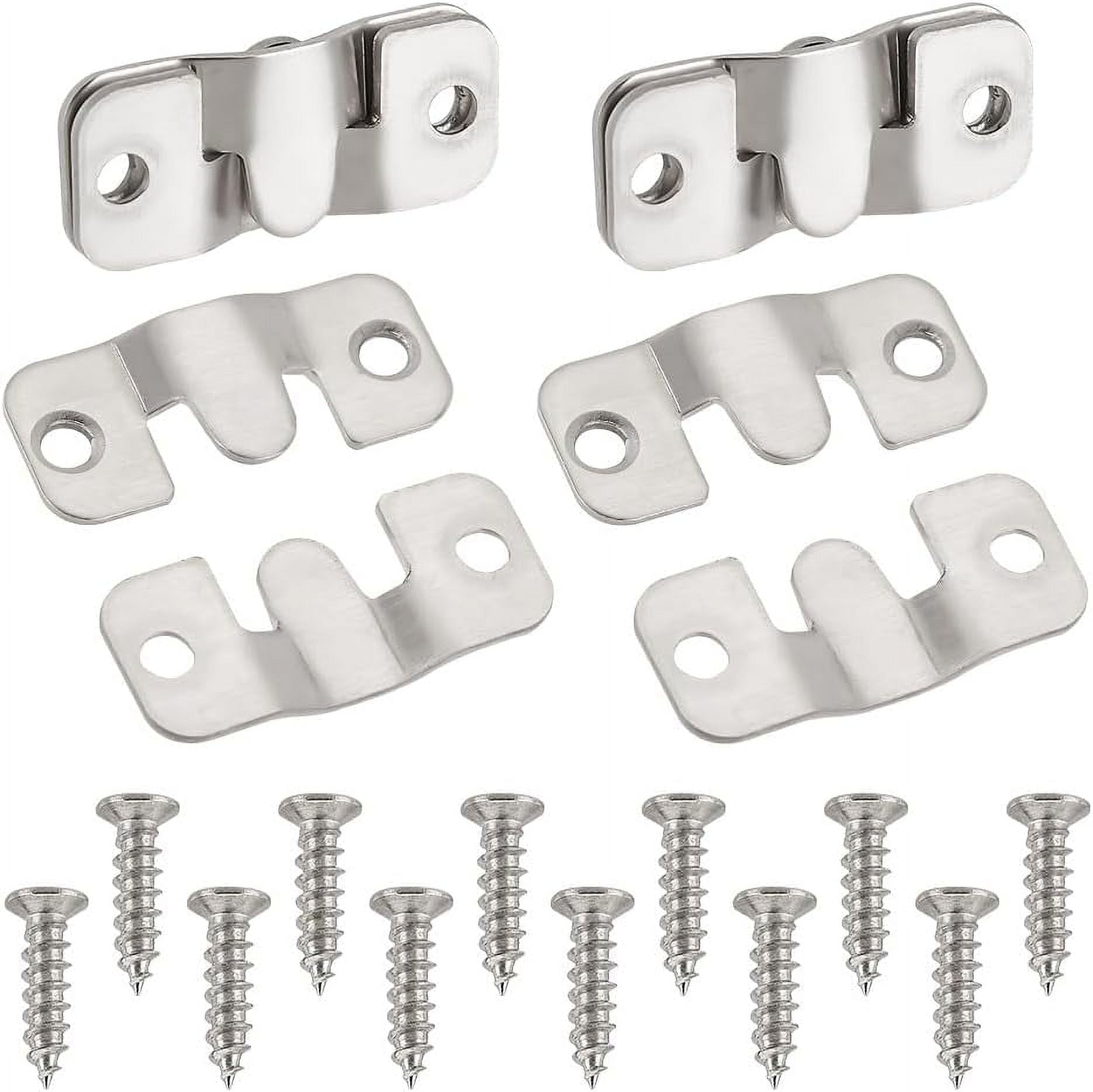 30 Sets 1.7x0.7 Inch Silver Flush Mount Bracket with 60Pcs Screws oto ...