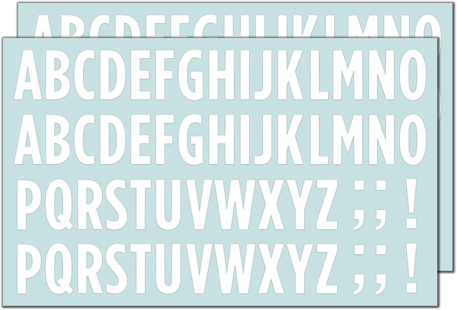 30 Sets, 1 inch - White Vinyl Letter Alphabet Stickers, Self Adhesive ...