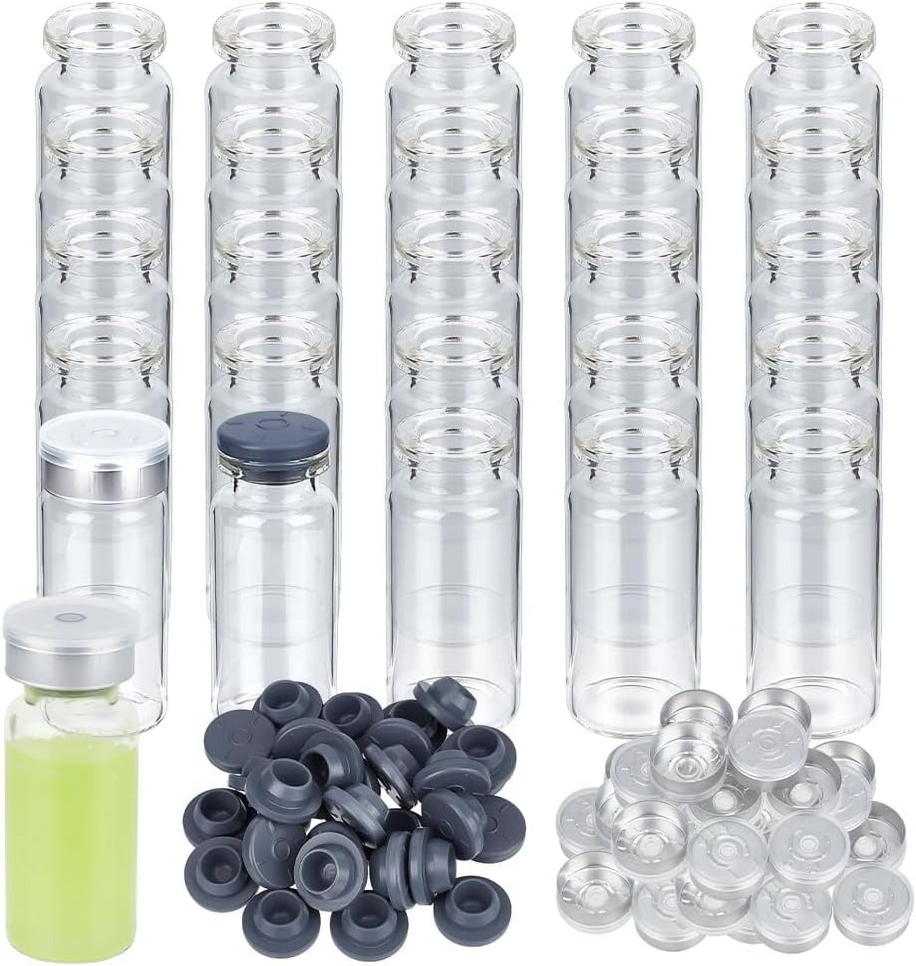 30 Sets 10ml/0.34oz Clear Sealed Sample Vials Glass Sample Vials with ...