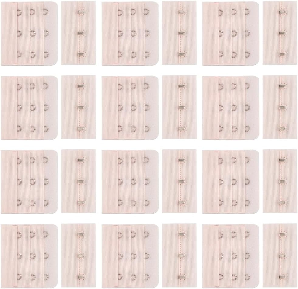 30 Sets 3 Hook Bra Band Hook Strap Skin Color Bra Back Clips Bra ...