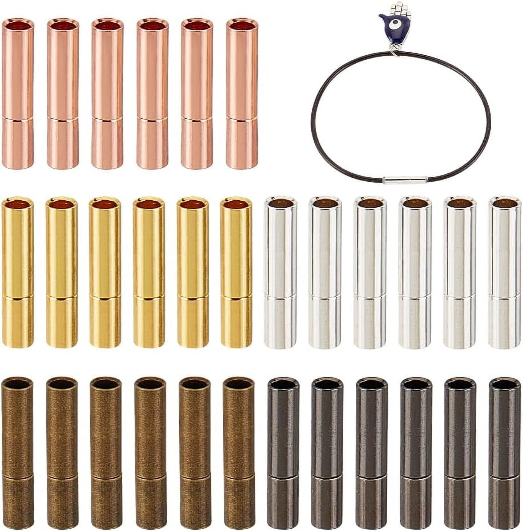30 Sets 5 Colors Brass Bayonet Clasps Leather Cord Clasps Brass Cord ...