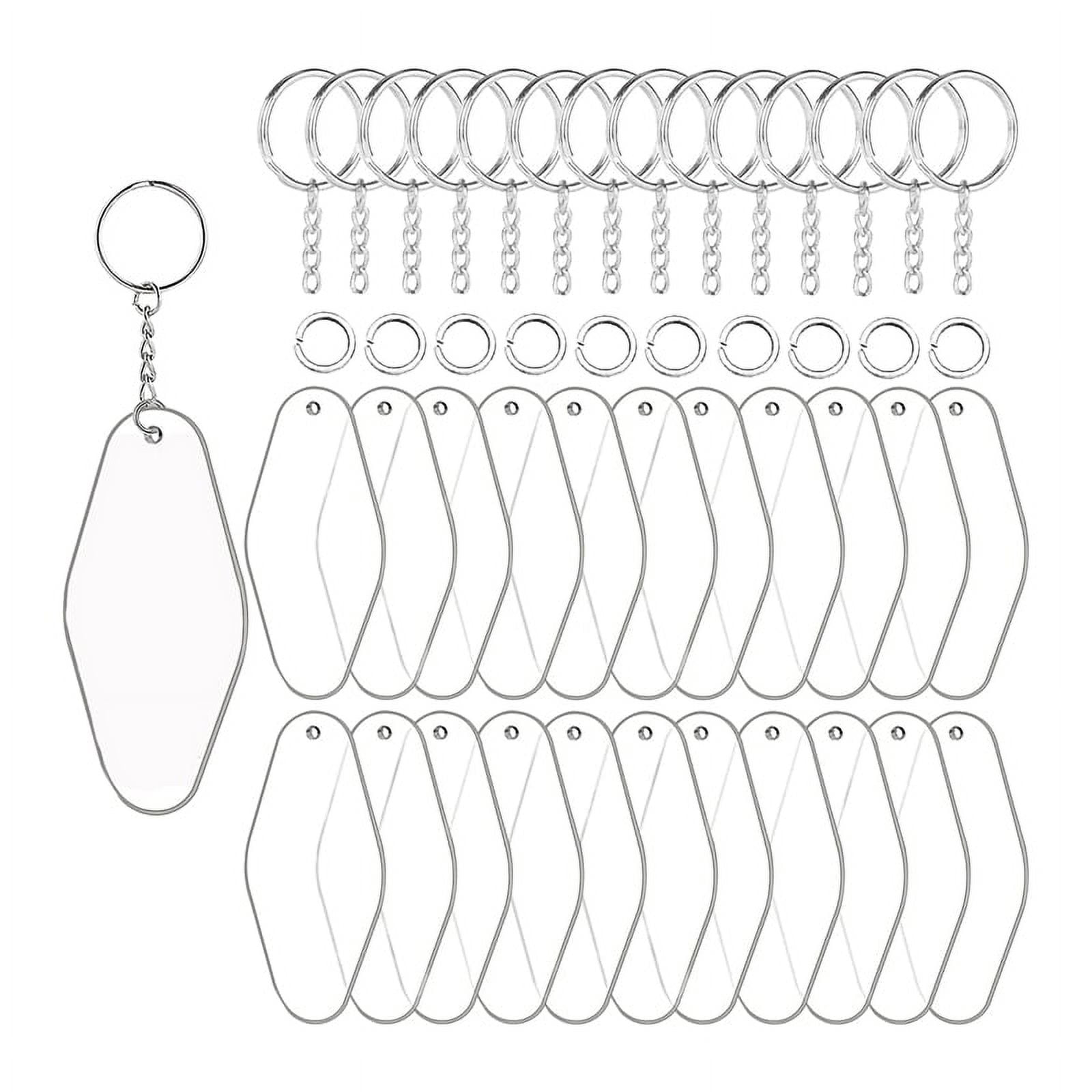 30 Sets Acrylic Blank Key Tag Kit Including 30 Motel Hotel Shape ...