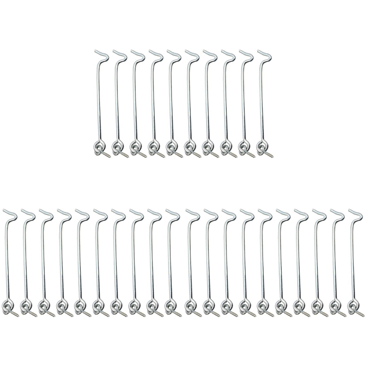 30 Sets Carbon Steel Hook And Eye Latch Door Hook Lock Barn Door Eye ...