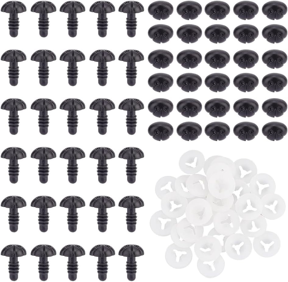30 Sets Crafting Noses with Spacers 17x12x9mm/0.67x0.47x0.35 Inch ...