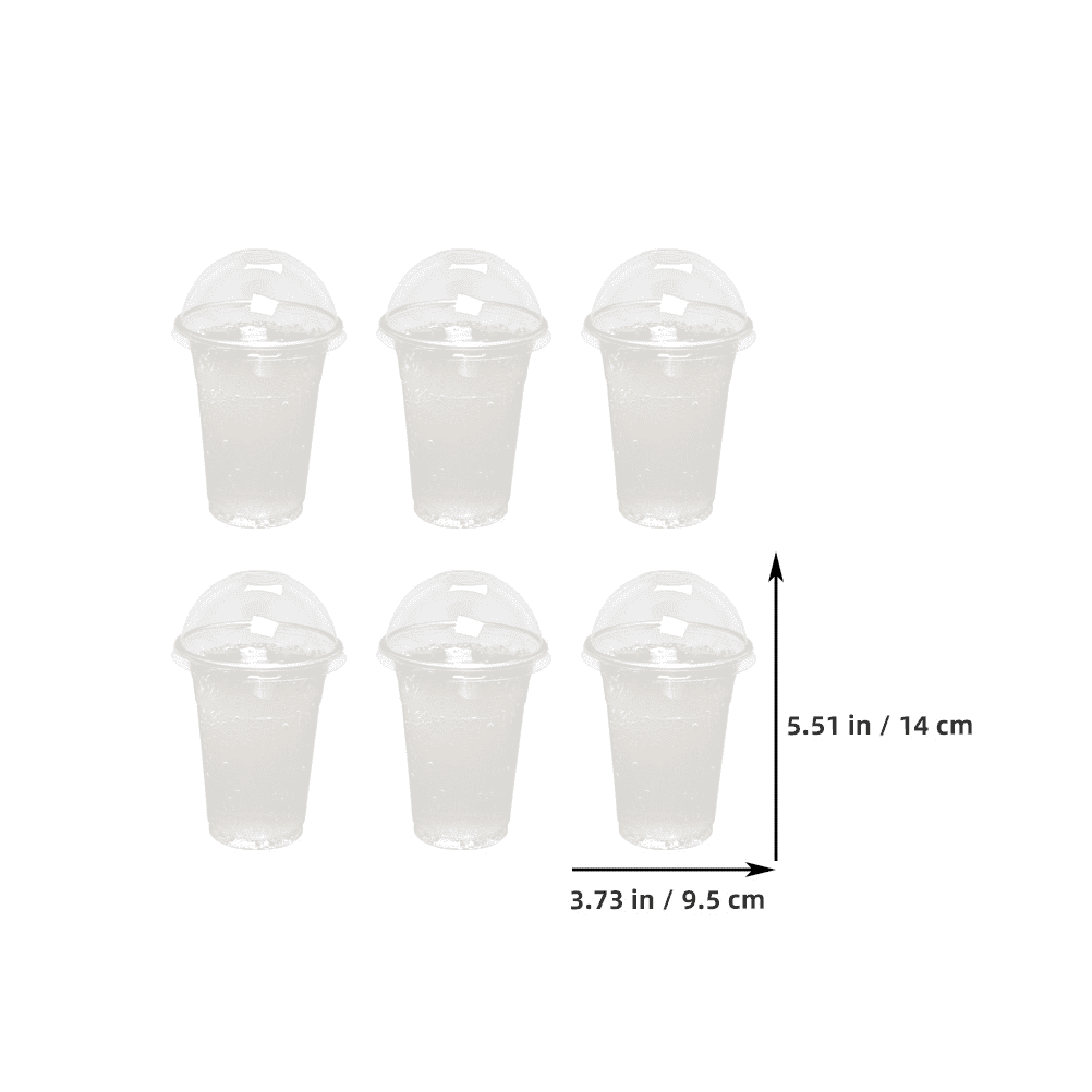 30 Sets Drink Juice Cup Plastic Beverage Cups Coffee Mugs with Lids ...