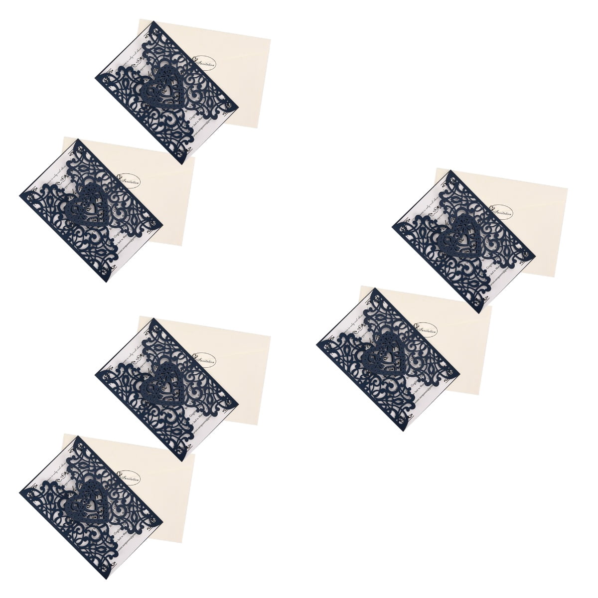 3 PCS Romantic Invitation Cards Exquisite Pattern Invitations - Walmart.com