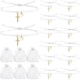 30 Sets Favors Heart Bracelet Nylon Cord Bracelet Bulk with Organza ...