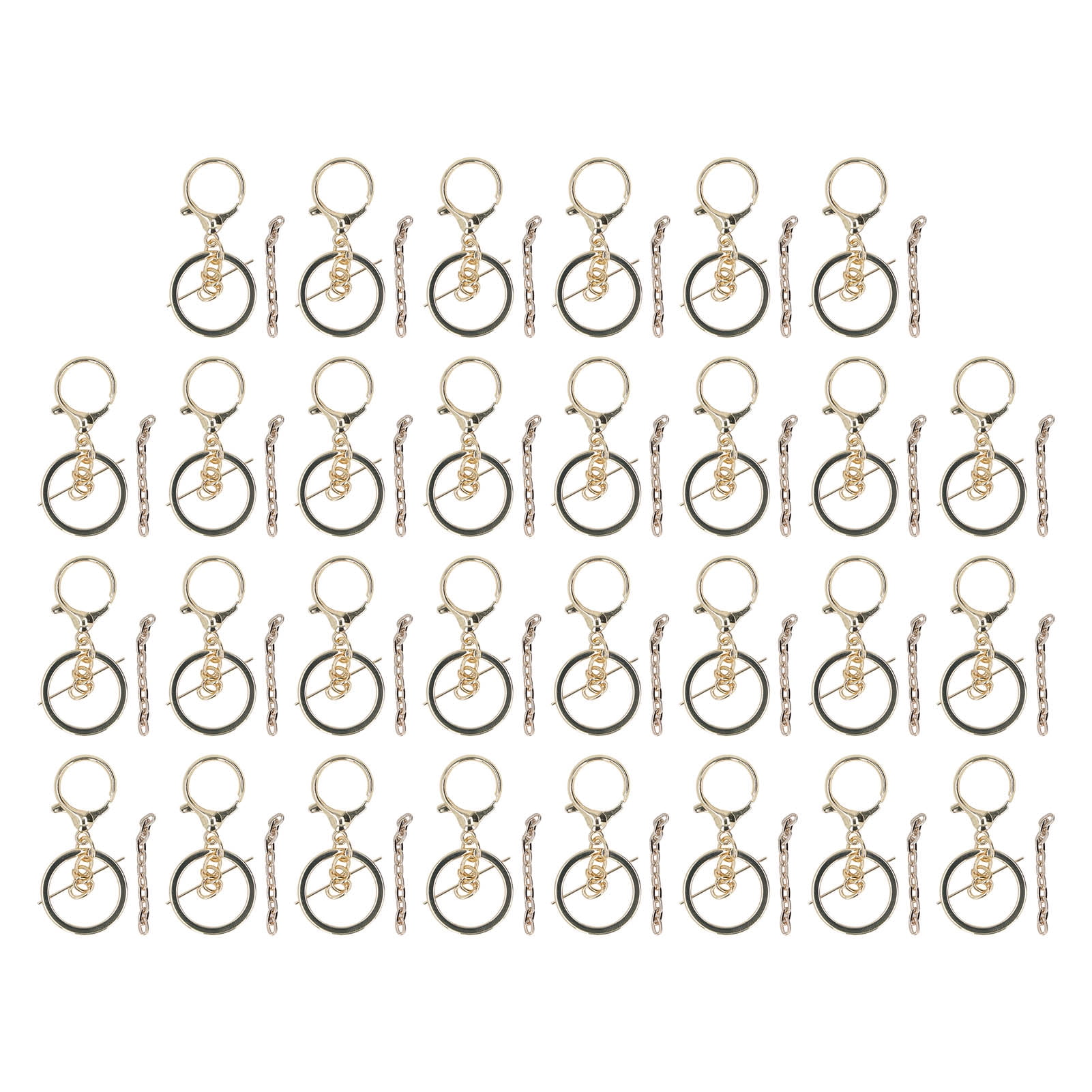 30 Sets Keychain Rings Deformation Resistance Color Lasting Metal ...