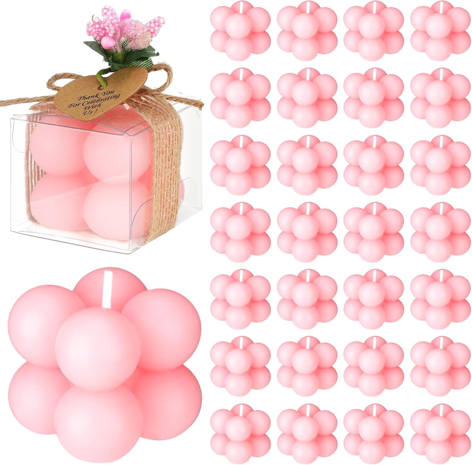 30 Sets Mini Bubble Candles Wedding Favors Gifts for Guests, 1.6 ...