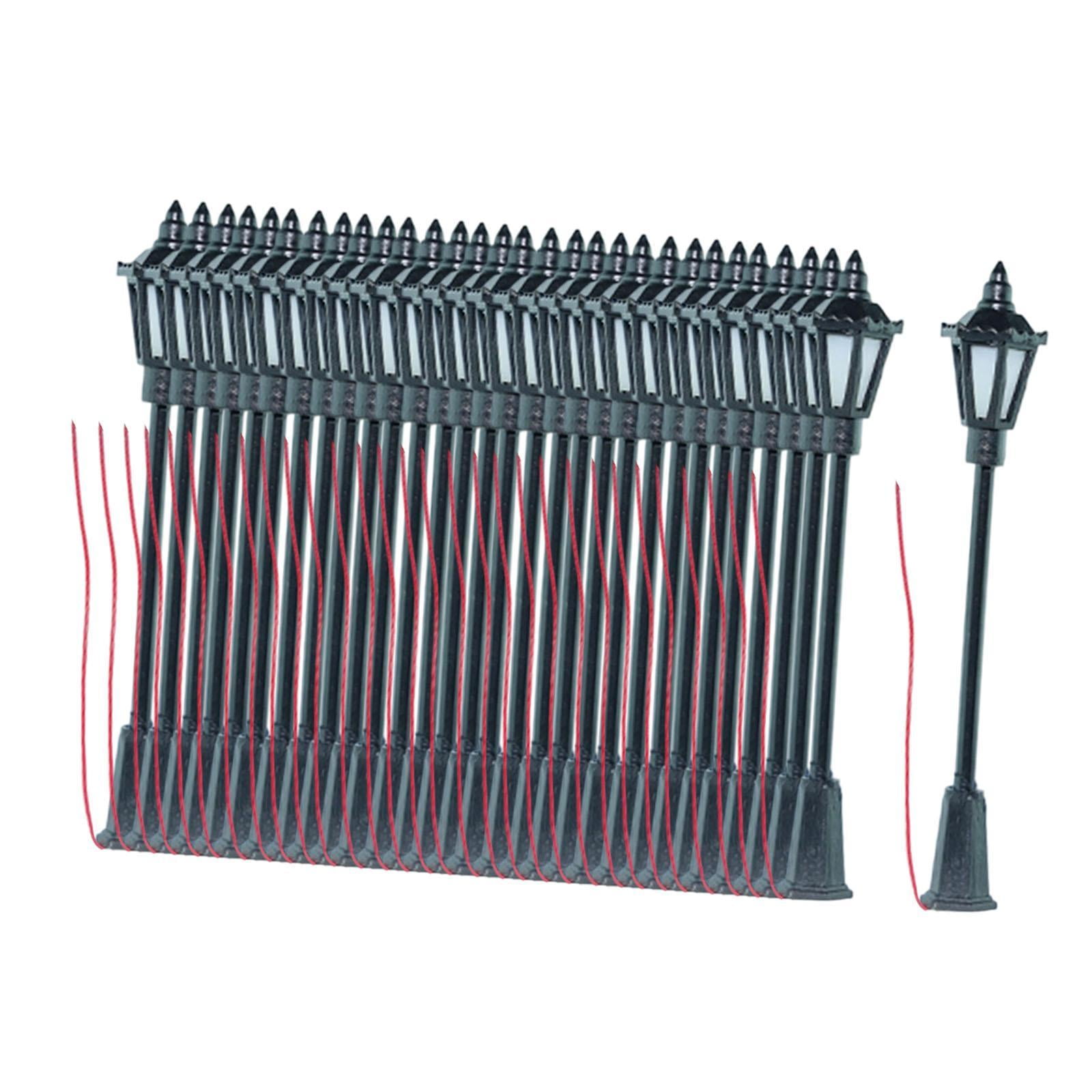 30 Sets Mini Street Lights Scene Photography Props Post Light Realistic ...