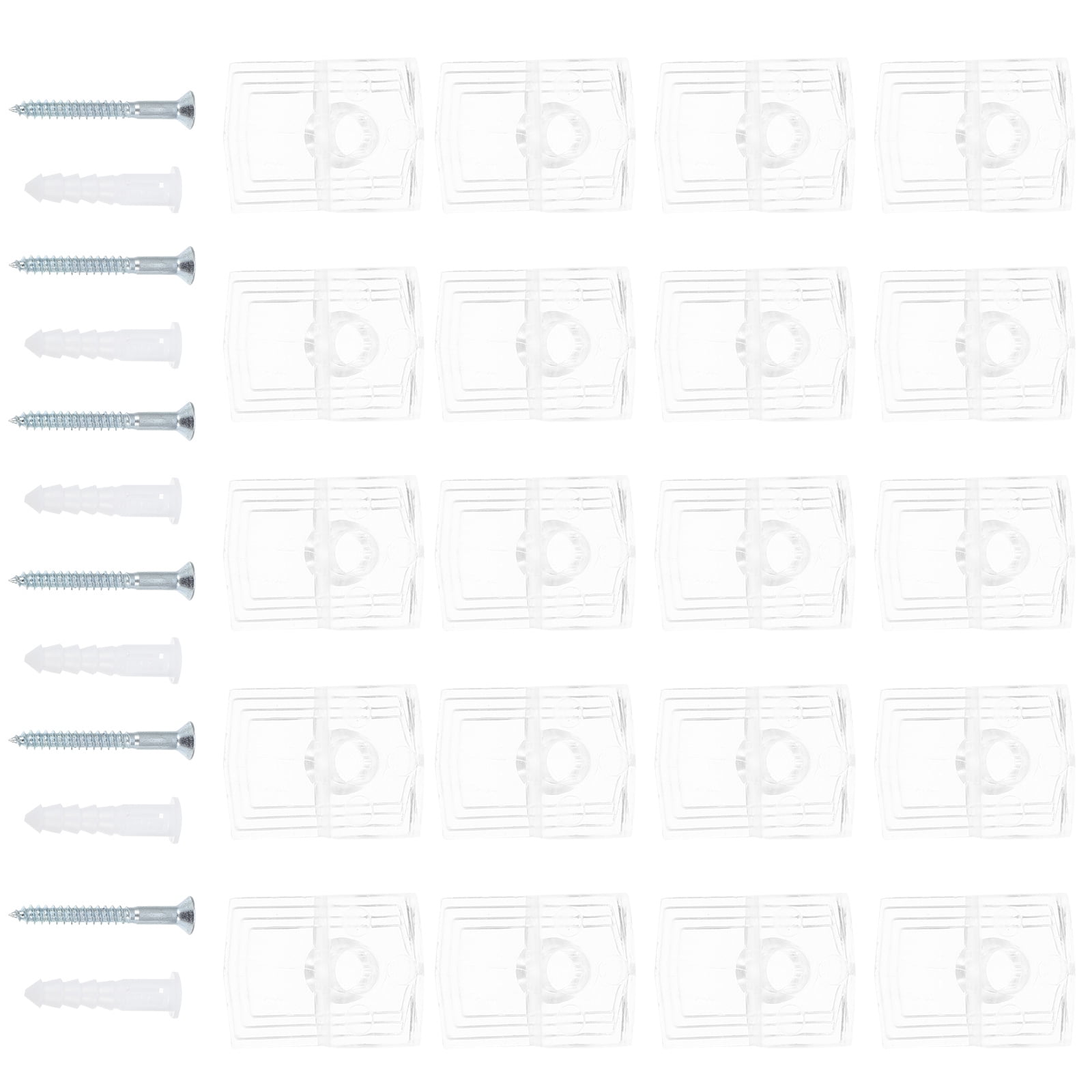 30 Sets Mirrors Cabinet Shelves Sheer Nails Glass Shelf Support Clips ...