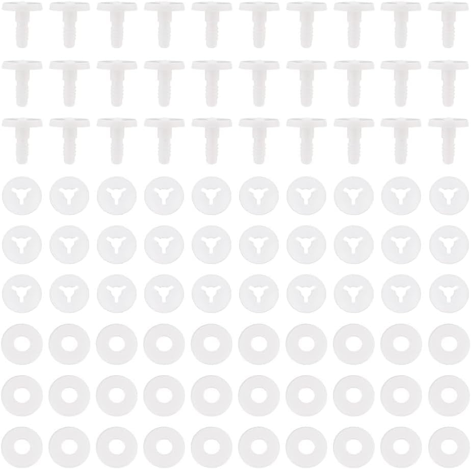 30 Sets Plastic Joints 2.85x2.45cm/1.12x0.96 Inch Plastic Animal Joints ...