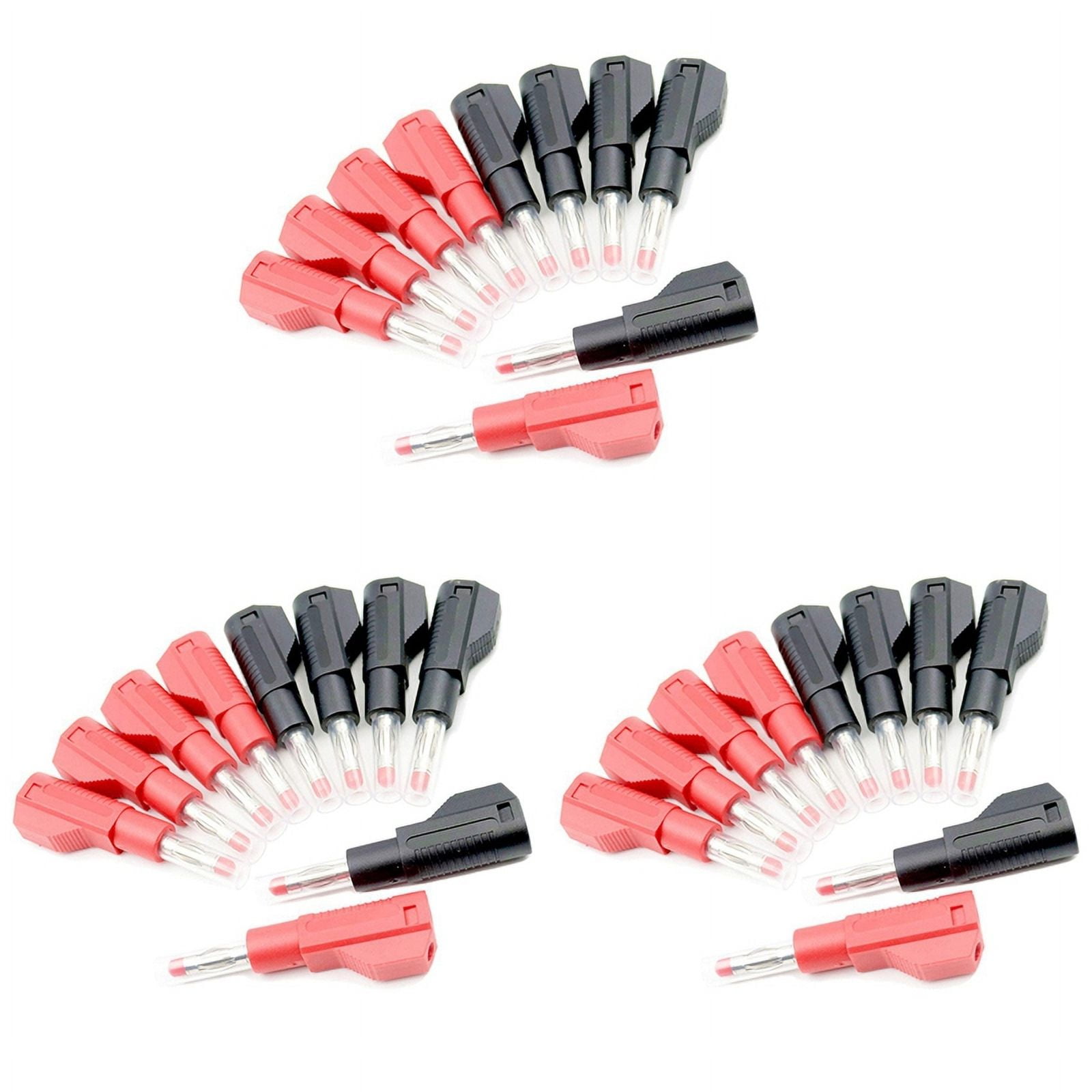 30 Sets Retractable Sheath 4Mm Banana Plug Connectors Stackable Wire ...