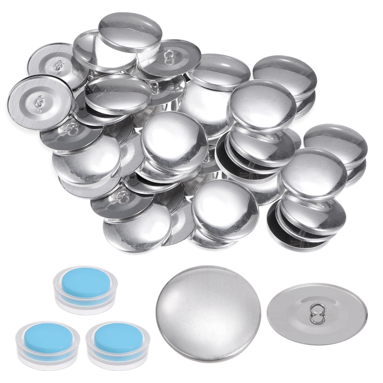 30 Sets Self Cover Button Kit 38mm Aluminum Button with Tools for DIY ...