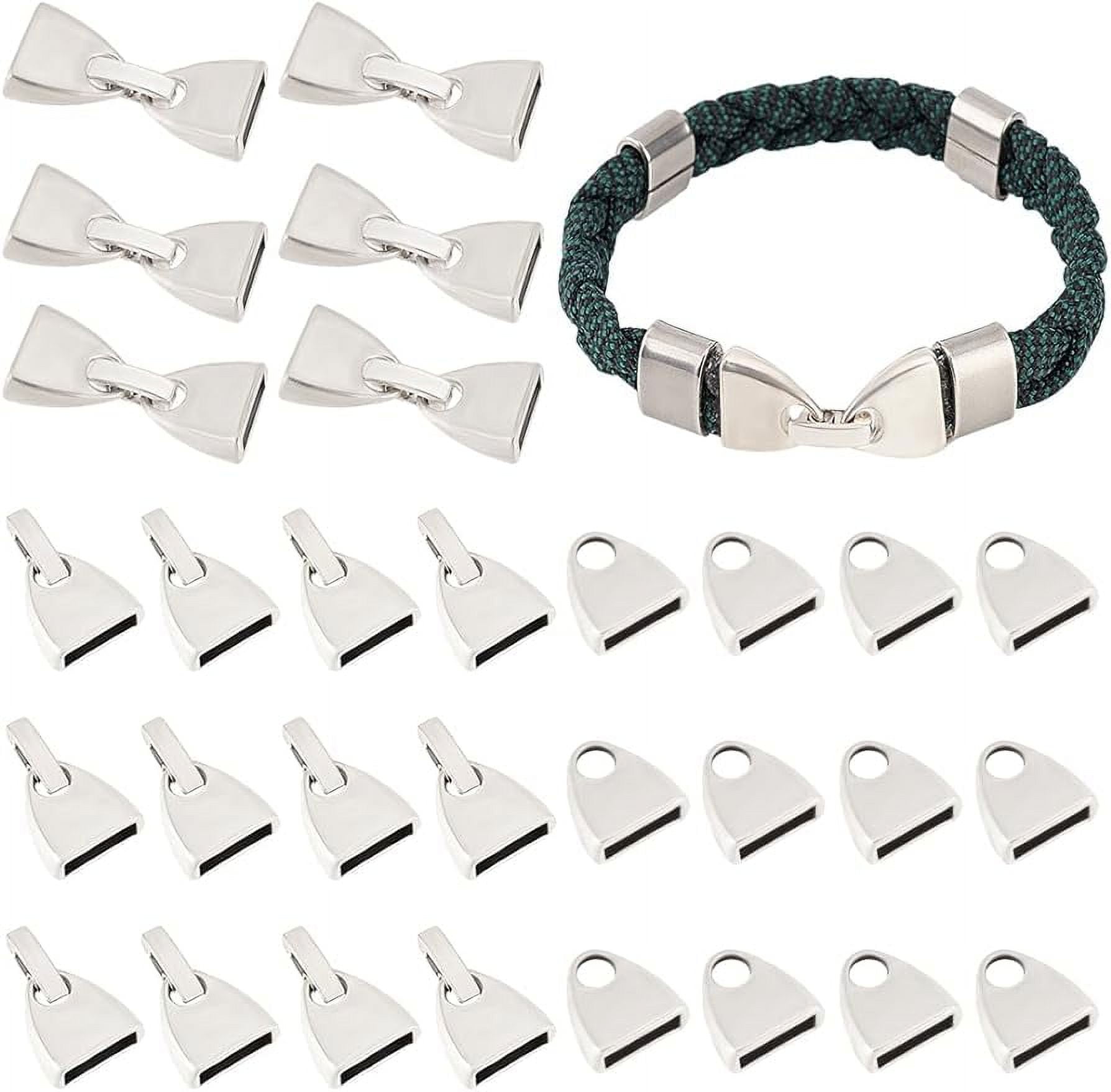 30 Sets Silver Flat Buckle Clasps Alloy Fold Over Clasps Tibetan Style ...