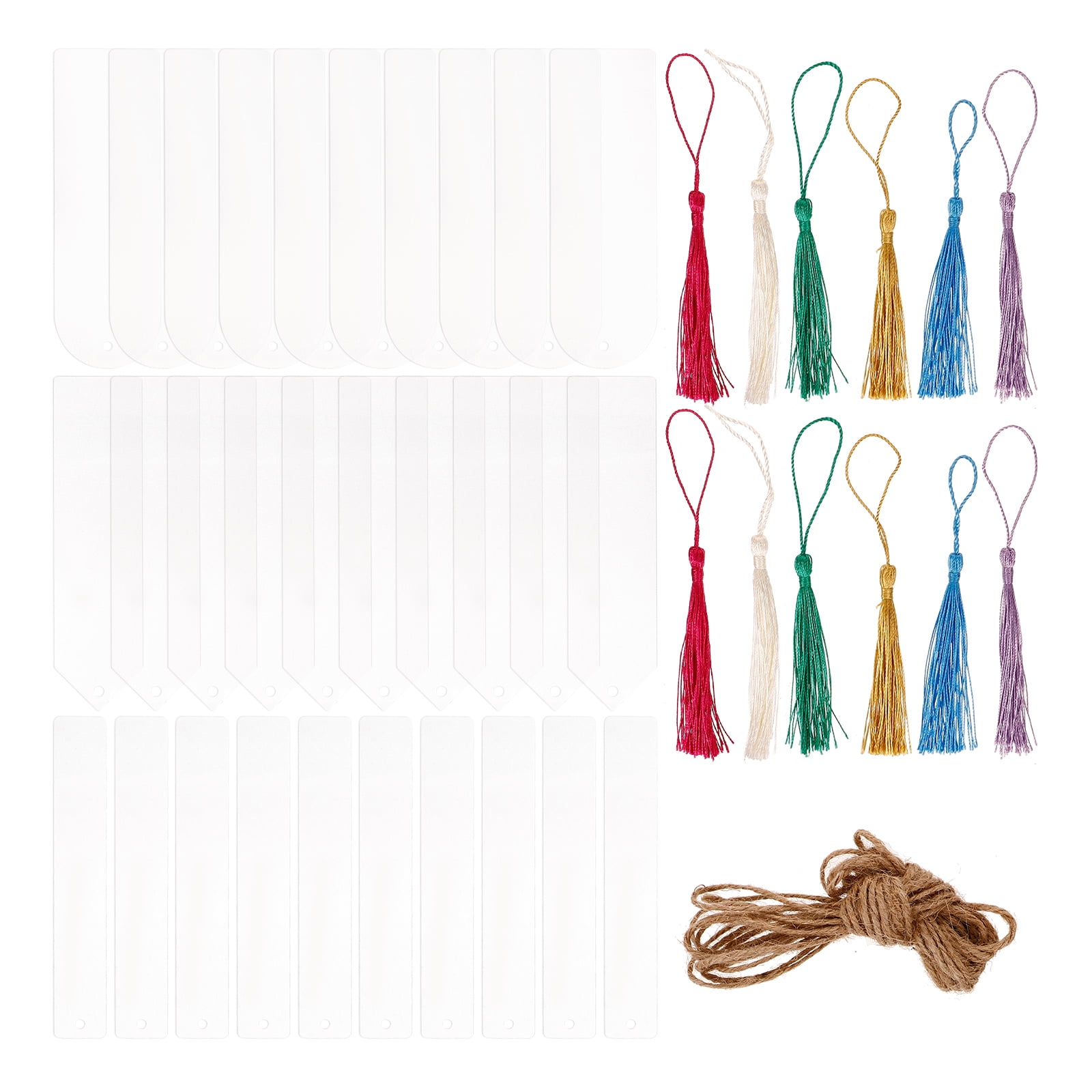 30 Sets Transparent Bookmark Bookmarks DIY Blank Page Marker DIY ...