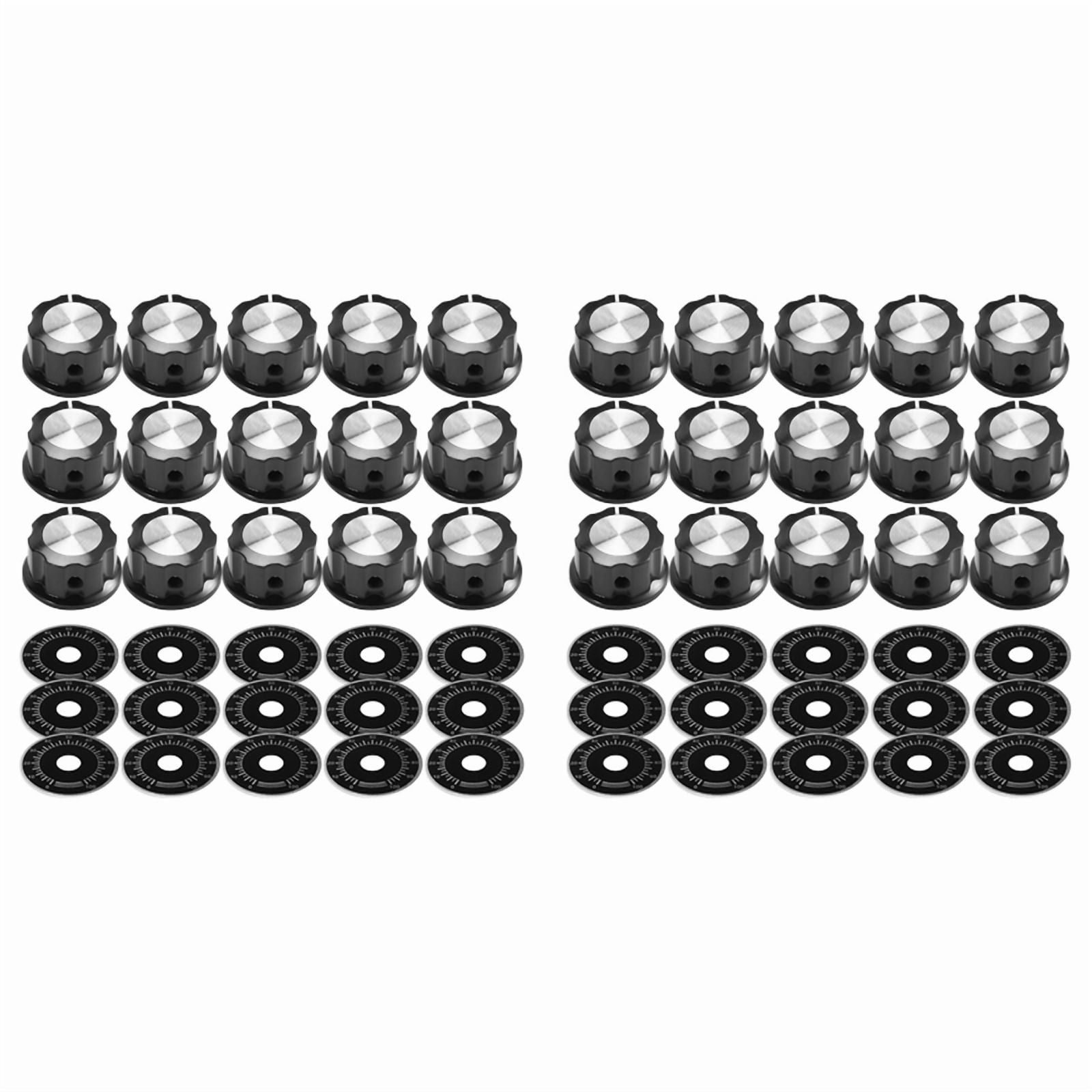 30 Sets of A03 Potentiometer Control Knobs and 0-100 Scale Plates ...