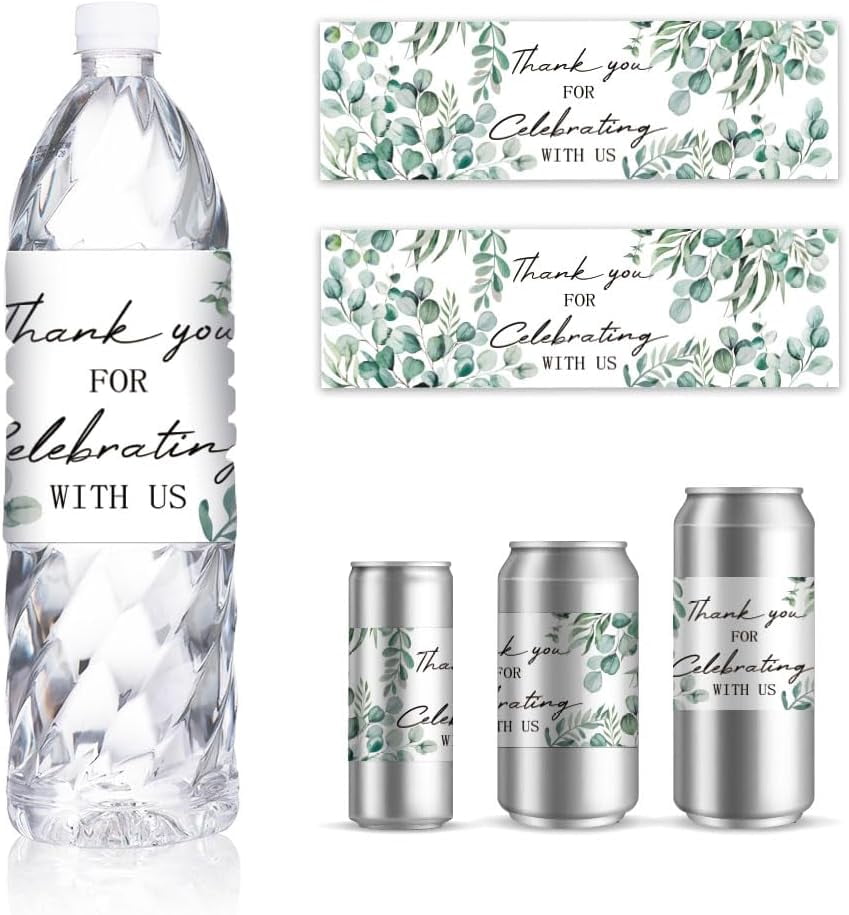 30 Sheet Bottle Label Adhesive Stickers Rectangle Leaf 216x64mm ...