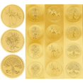 30 Sheets 3 Styles Plastic Self Adhesive Gold Foil Embossed Stickers ...