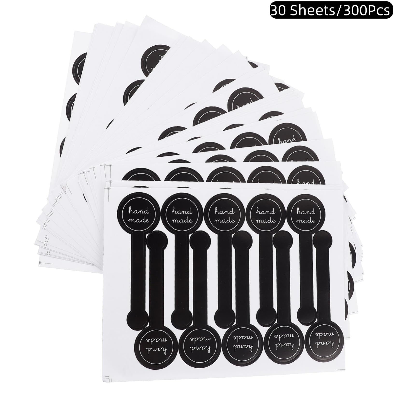 30 Sheets/300Pcs Handmade Food Baking Seal Stickers Labels, Self ...