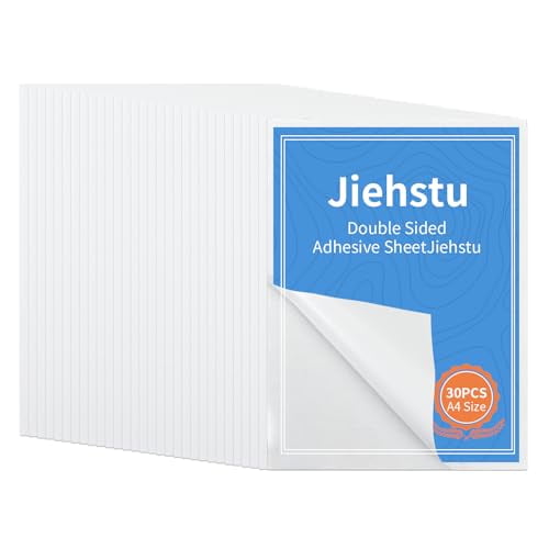 30 Sheets A4 Double Sided Adhesive Sheets, 8.3 x 11.5 Inch Super Strong ...