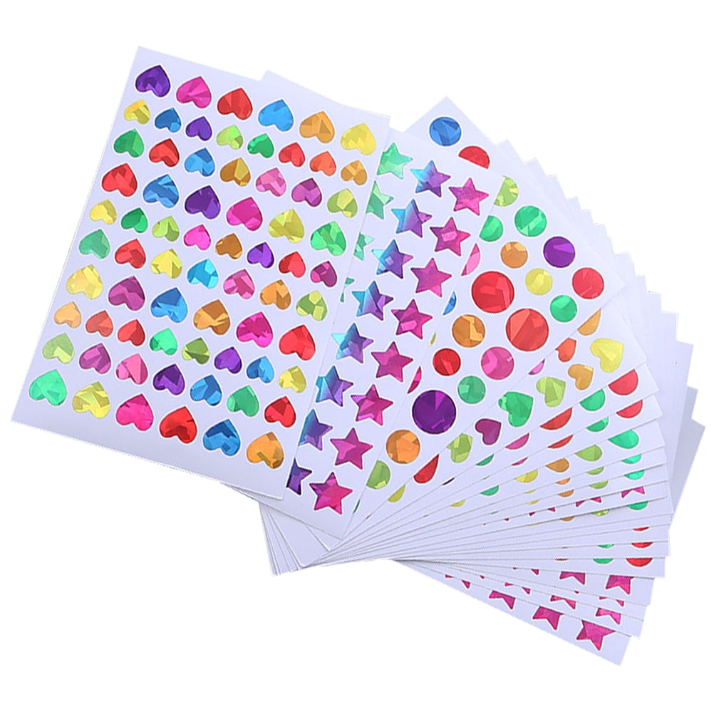 MIPCASE Assorted Color Reward Stickers Adhesive PVC Decorative Labels ...