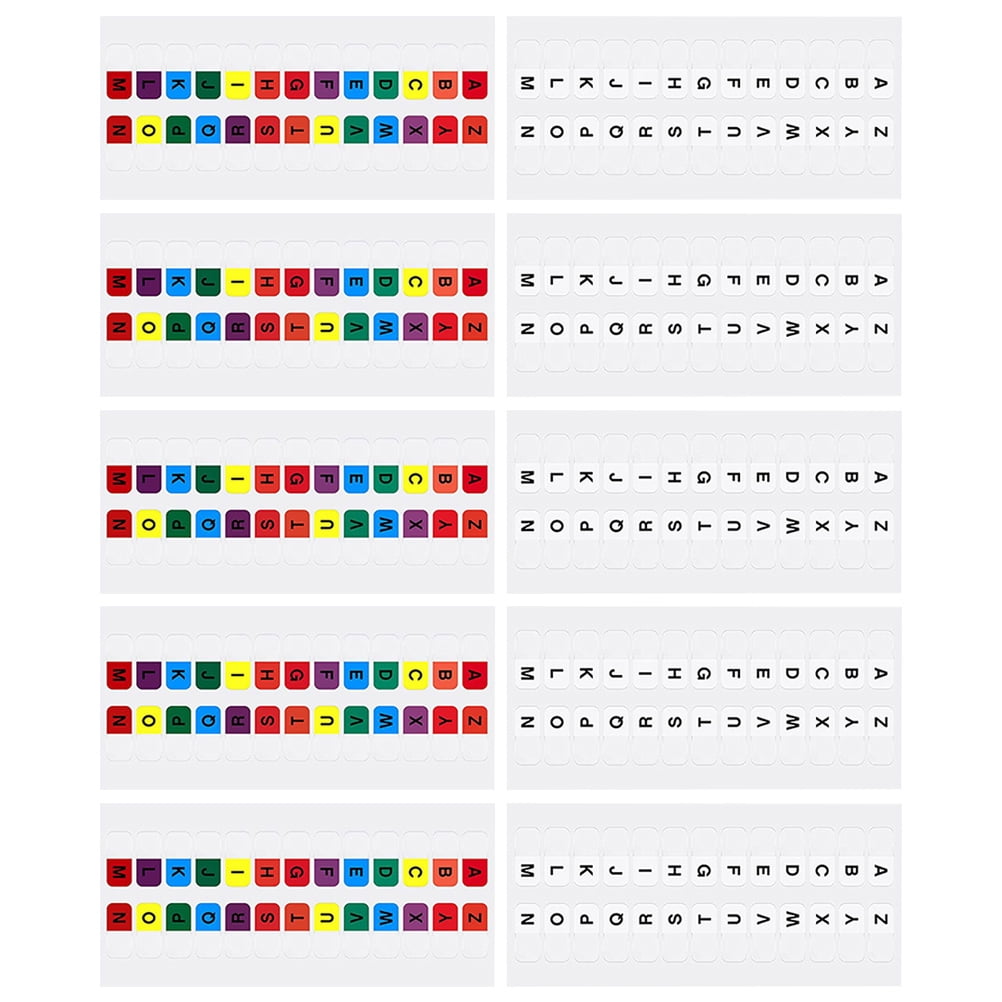 30 Sheets Alphabet Index Stickers Stickers Note Pads Reading Tabs Index ...