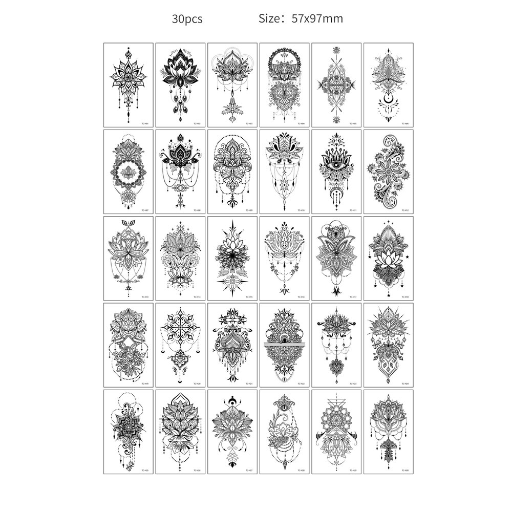 30 Sheets Black Butterfly Temporary Tattoos for Women Waterproof Tattoo ...