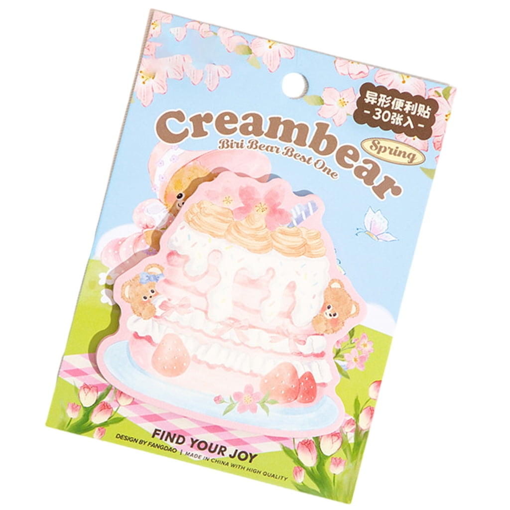 30 Sheets Cartoon Bear Note Paper Sticky Notes Reminder on Notebook ...