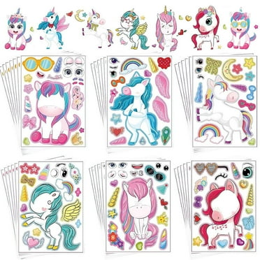 DOPASTICKER Rainbow Tail Unicorn Scrapbook Stickers Unicorn Phone Decal ...