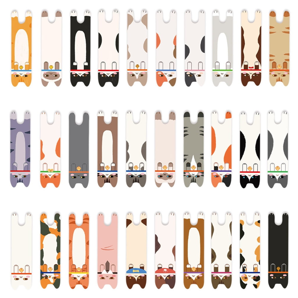 30 Sheets Decorative Bookmarks Cartoon Cats Bookmarks Creative Page ...