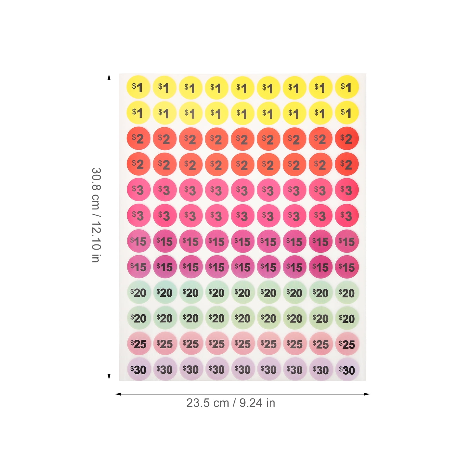 30 Sheets Garage Sale Price Stickers Yard Sale Stickers Market Pricing ...